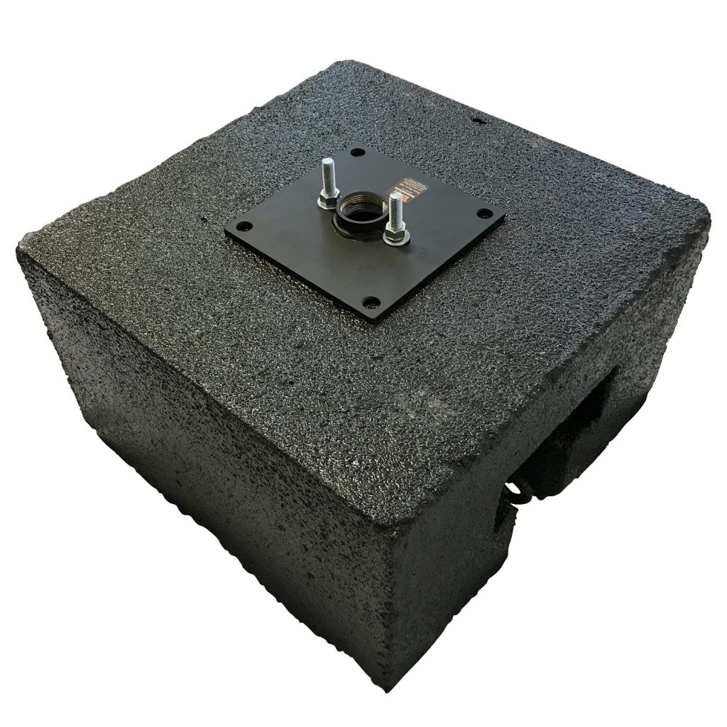 Pole Base 8B (Black Pipe Block Mount) - B&R Innovations