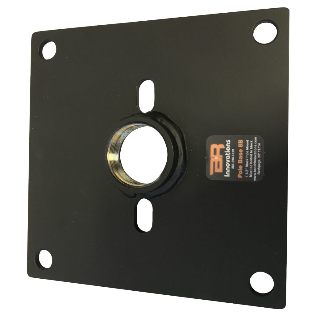 Pole Base 8B (Black Pipe Block Mount) - B&R Innovations
