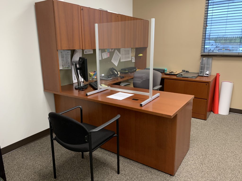 SNEEZE-BLOCK Office Desk - Countertop Sneeze/Cough Guard Shield w/ 2 ...