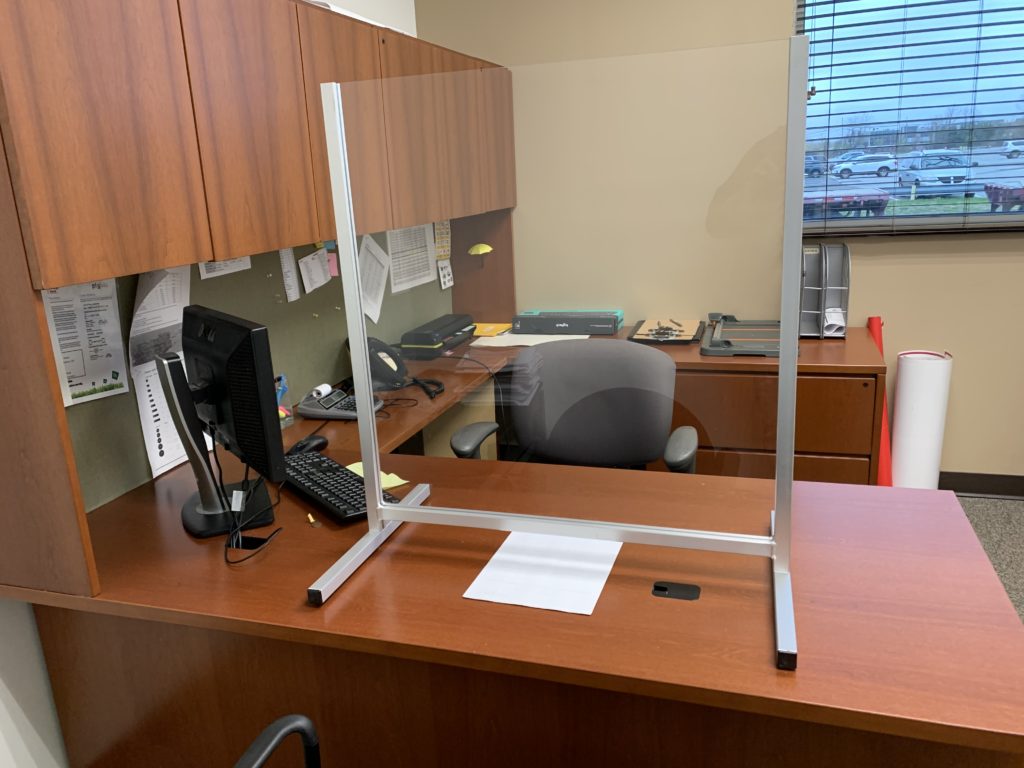 SNEEZE-BLOCK Office Desk - Countertop Sneeze/Cough Guard Shield w/ 2 ...